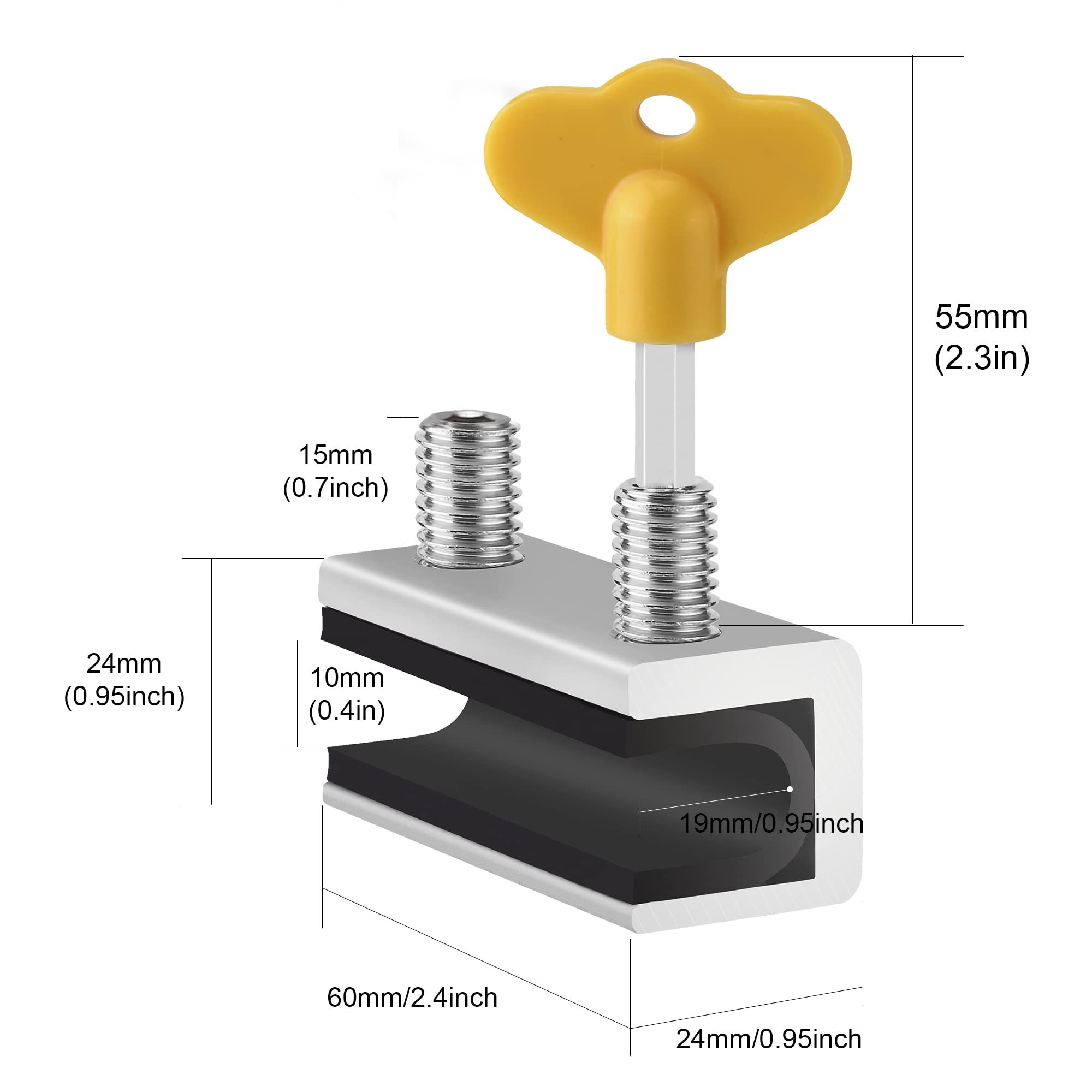 Snapklik.com : Window Locks, 4 Sets Sliding Window Security Lock Aluminum