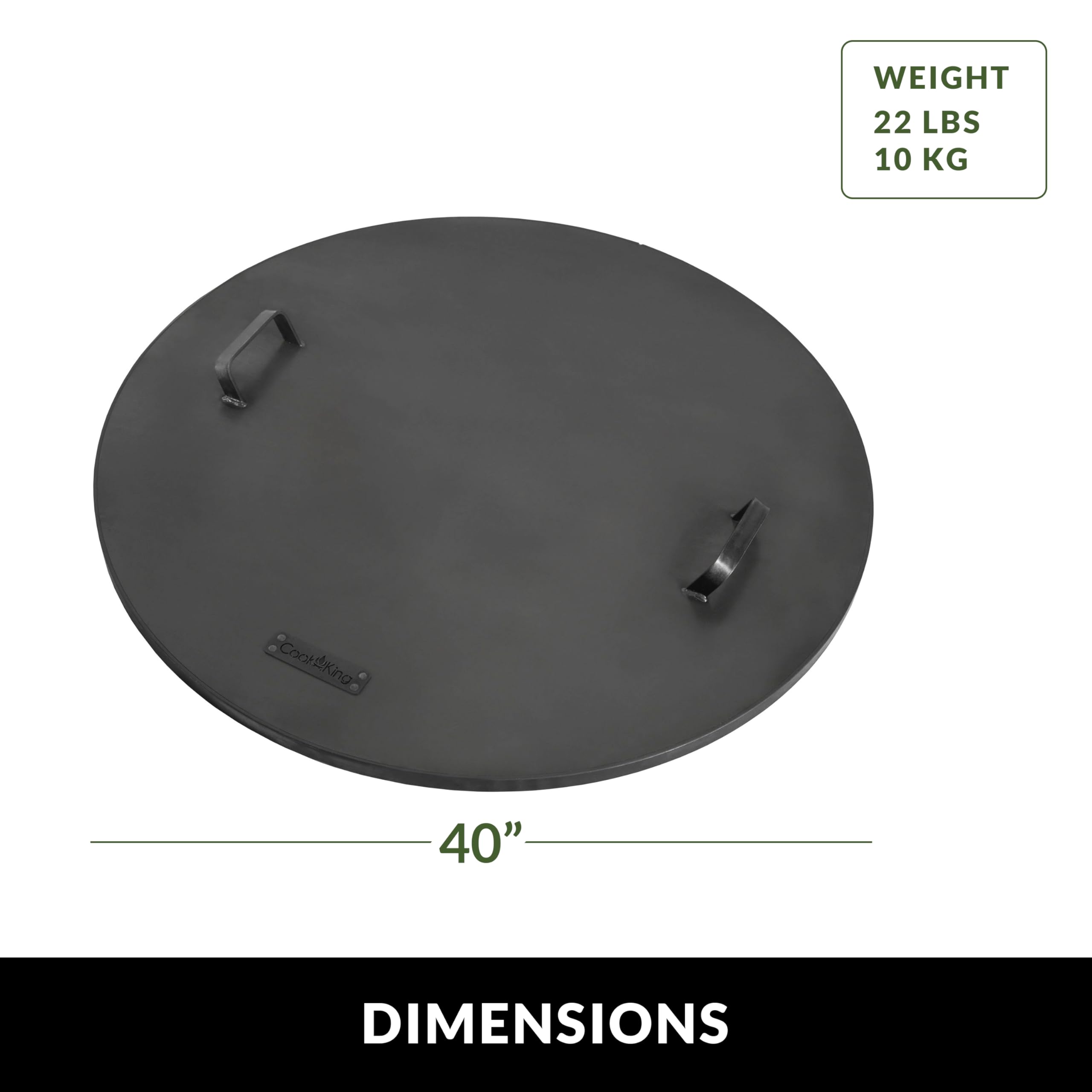 Fire Pit Round Cover Lid, 2mm Thickness, Fire Snuffer in Powder Coated ...
