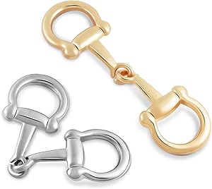 Amazon.com: CooBigo 2pcs Scarf Ring Buckles, Metal Horsebit Silk Scarf ...