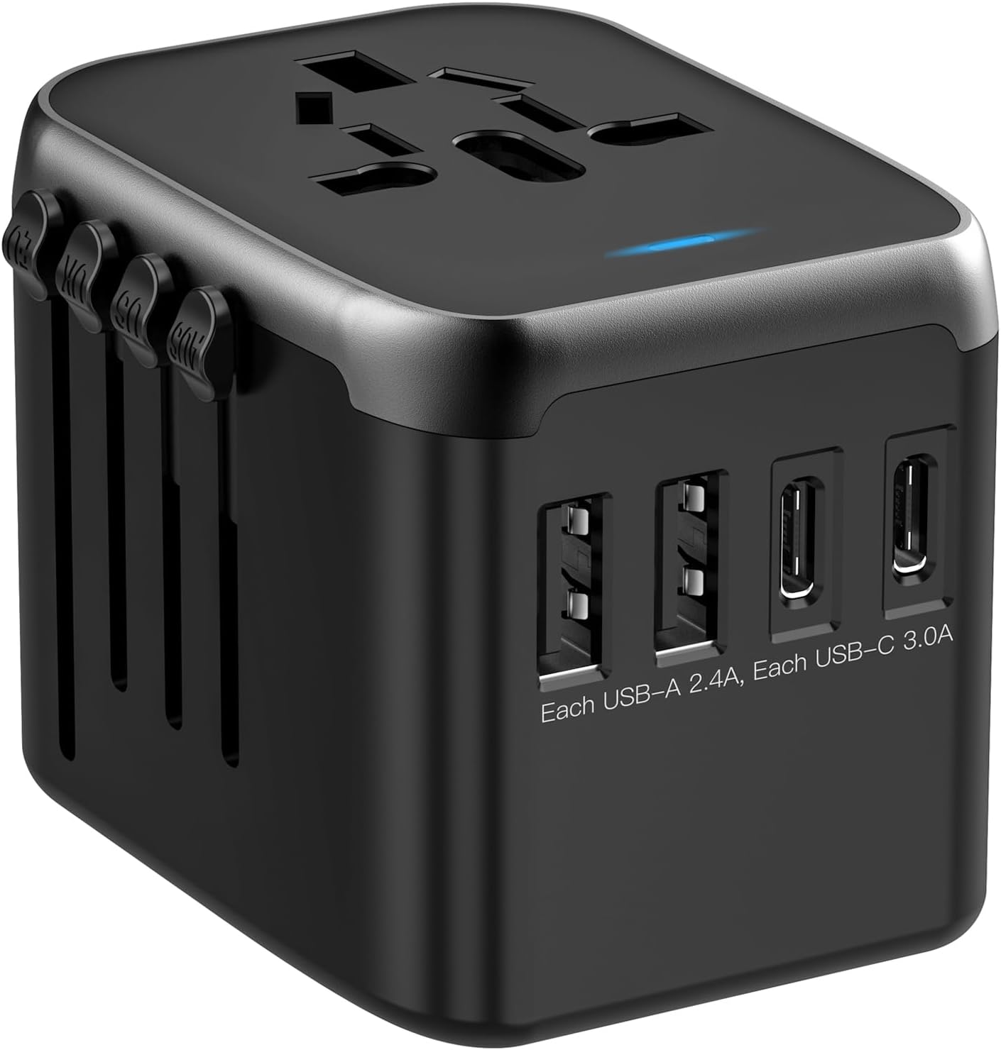 Outdoor Power Strips, Extension Cords & Adapters 5-Pack Europe To USA ...