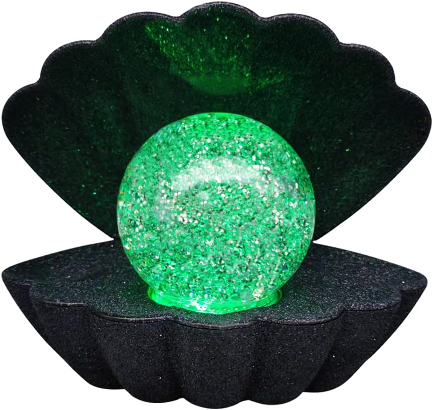 Sea Shell Lamp Pearl Metallic Mint Night Mood Light Clam LED Colour ...