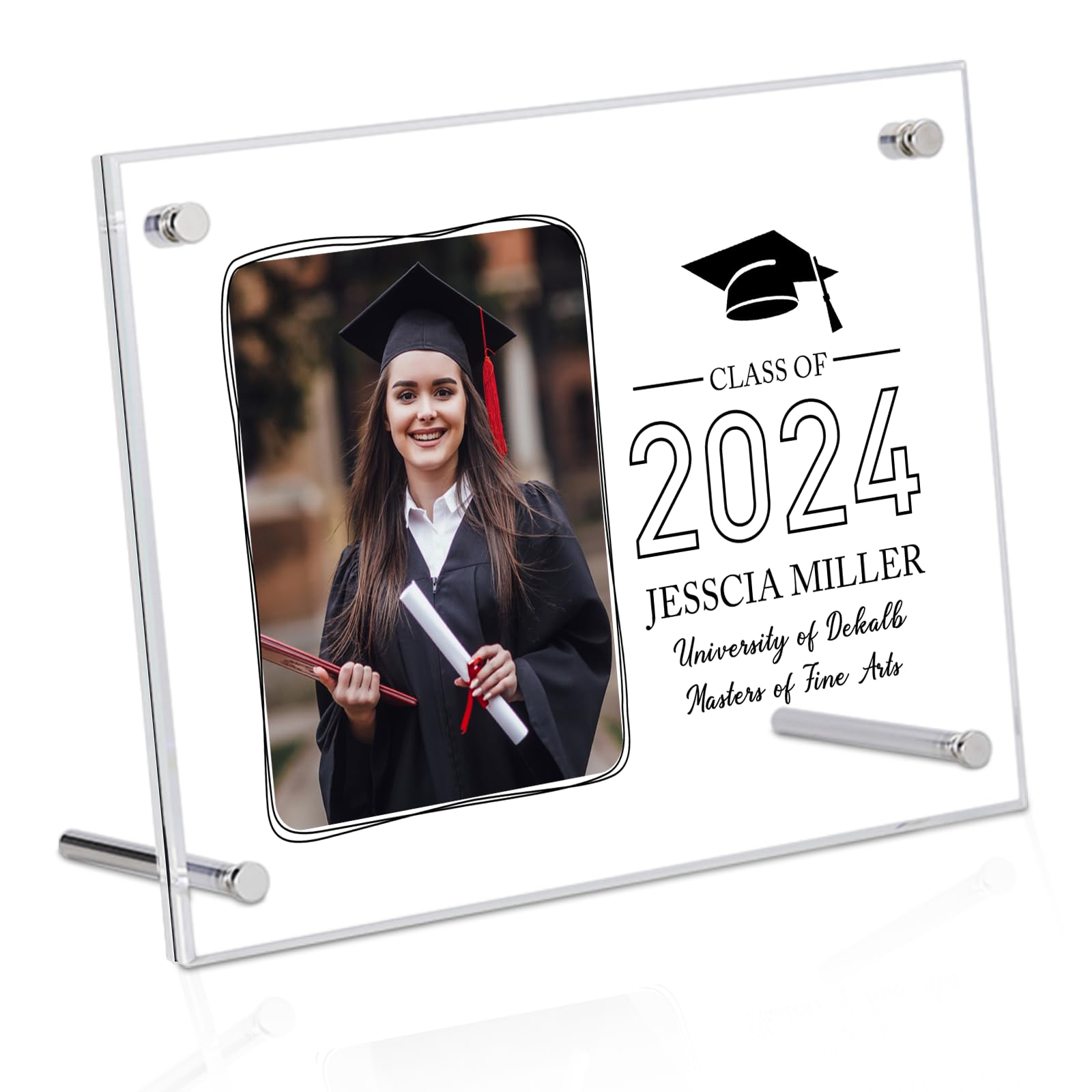 Amazon.com - Custom Photo Frame for Graduation, Class of 2024 ...