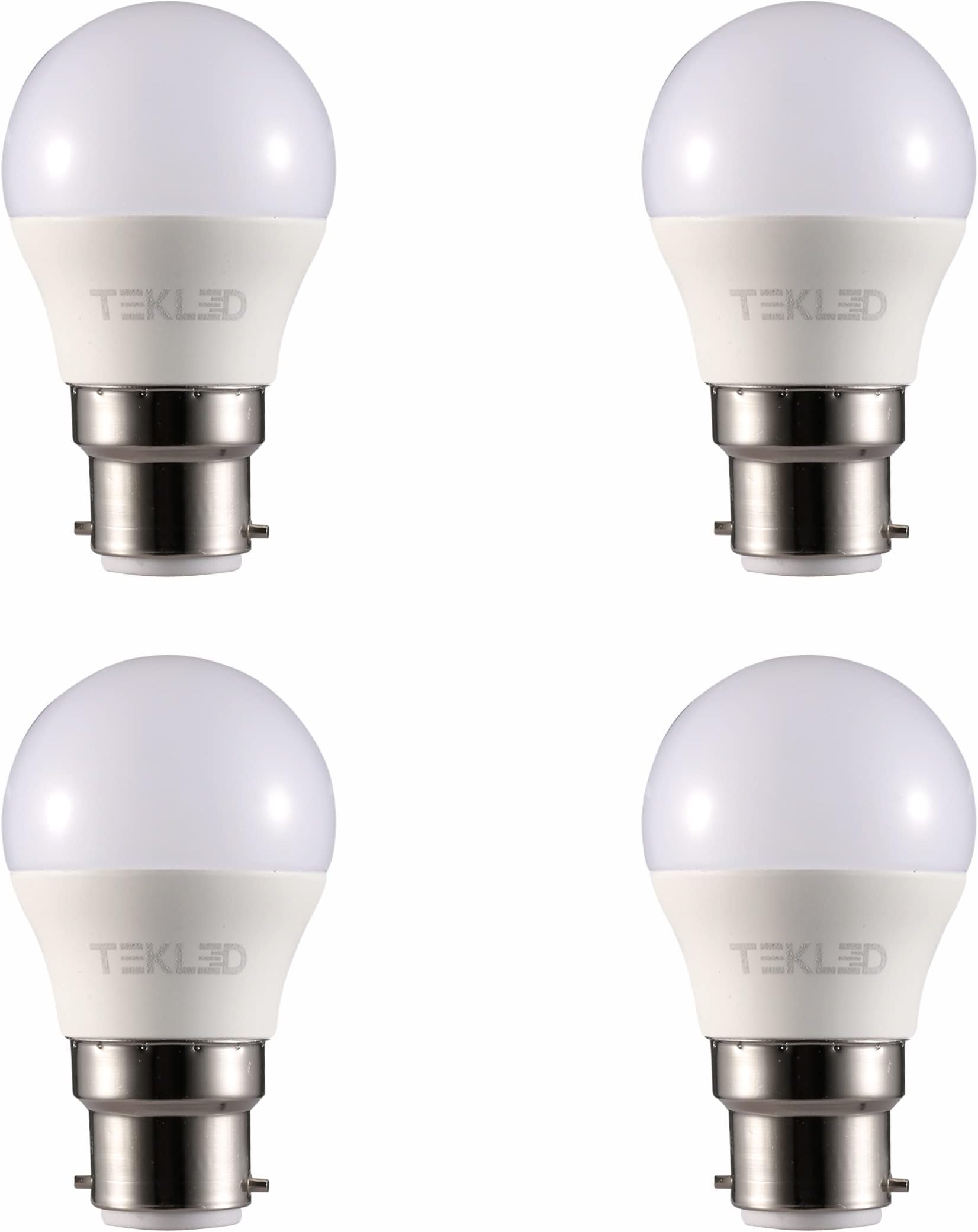JCB LED 4 X 6w = 40w BC/B22 Golf Ball Bulbs Bayonet Cap 520lm Daylight ...
