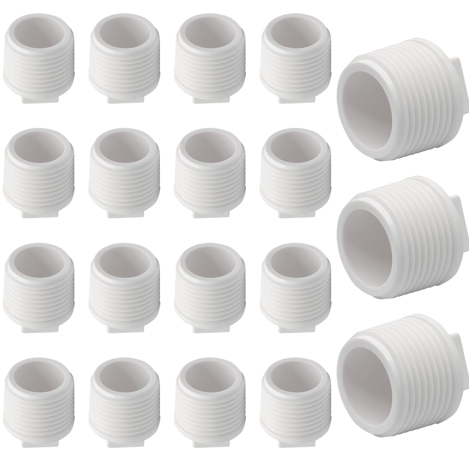 Snapklik.com : 20Pack 1 Inch PVC Male Threaded Pipe End Cap