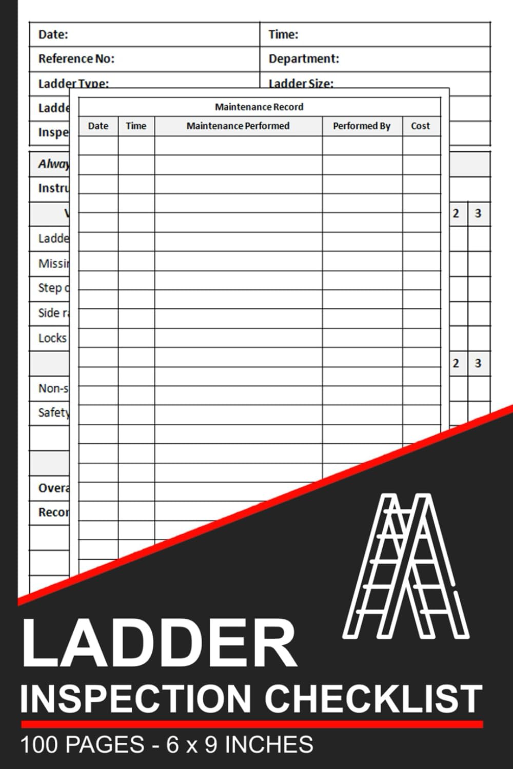Ladder Inspection Checklist: Ladder Pre-Use Inspection Book | Ladder ...