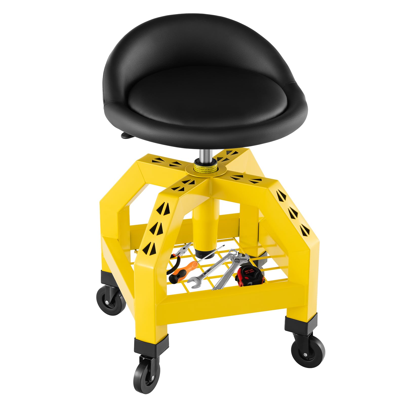 Amazon.com: Goplus Mechanic Stool with Wheels, 360 Degree Swivel ...