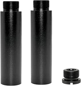 Amazon.com: 2Pcs Microphone Boom Stand Extension Rod Set 5/8 Aluminum ...