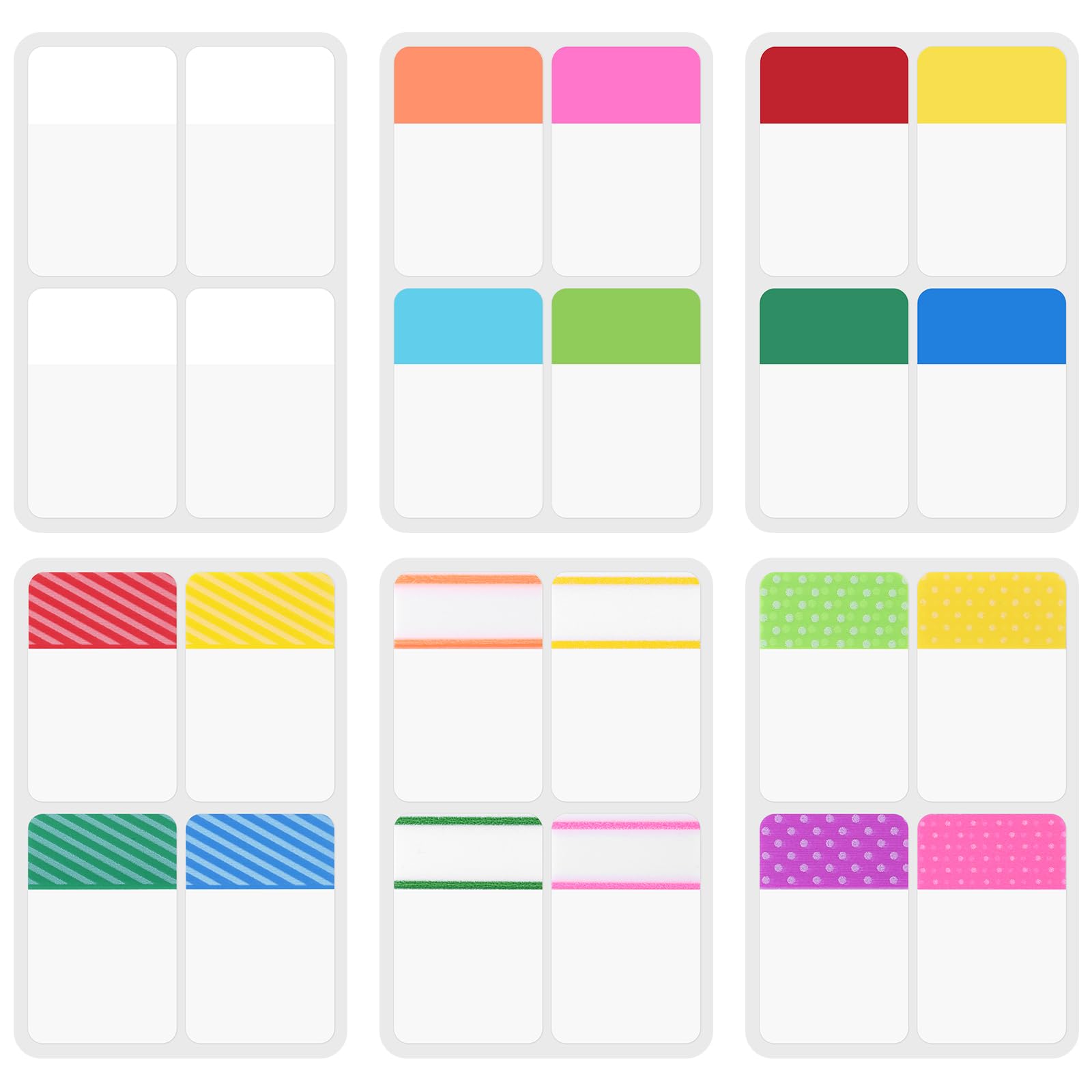 Amazon.com : 480 PCS Page Tabs Sticky Index Tabs 1 Inch Divider Tabs ...