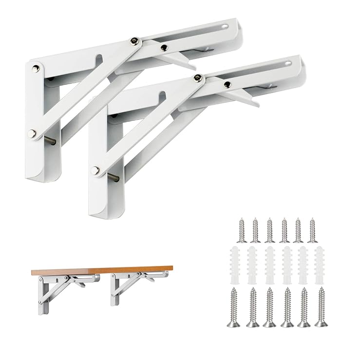 Buy Folding Shelf Brackets - COCIVIVRE Wall Mount Table Brackets Heavy ...