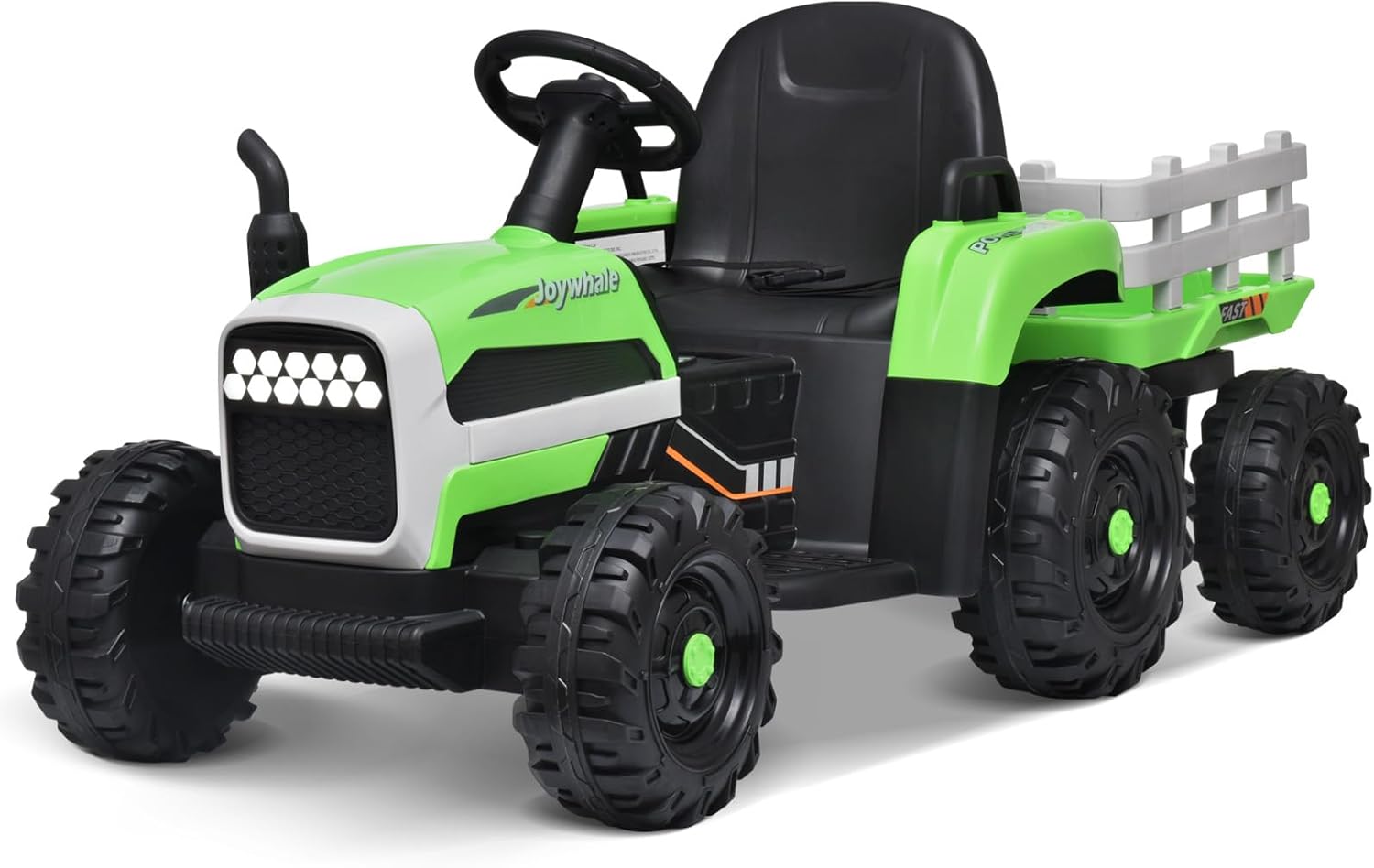 Amazon.com: Joywhale 12V Kids Ride on Tractor with Trailer Battery ...