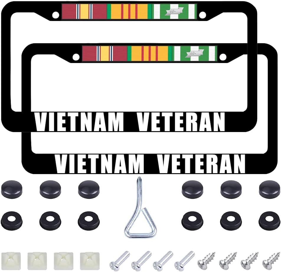 Amazon.com: U.S. Army Vietnam Veteran Chrome License Plate Frame ...