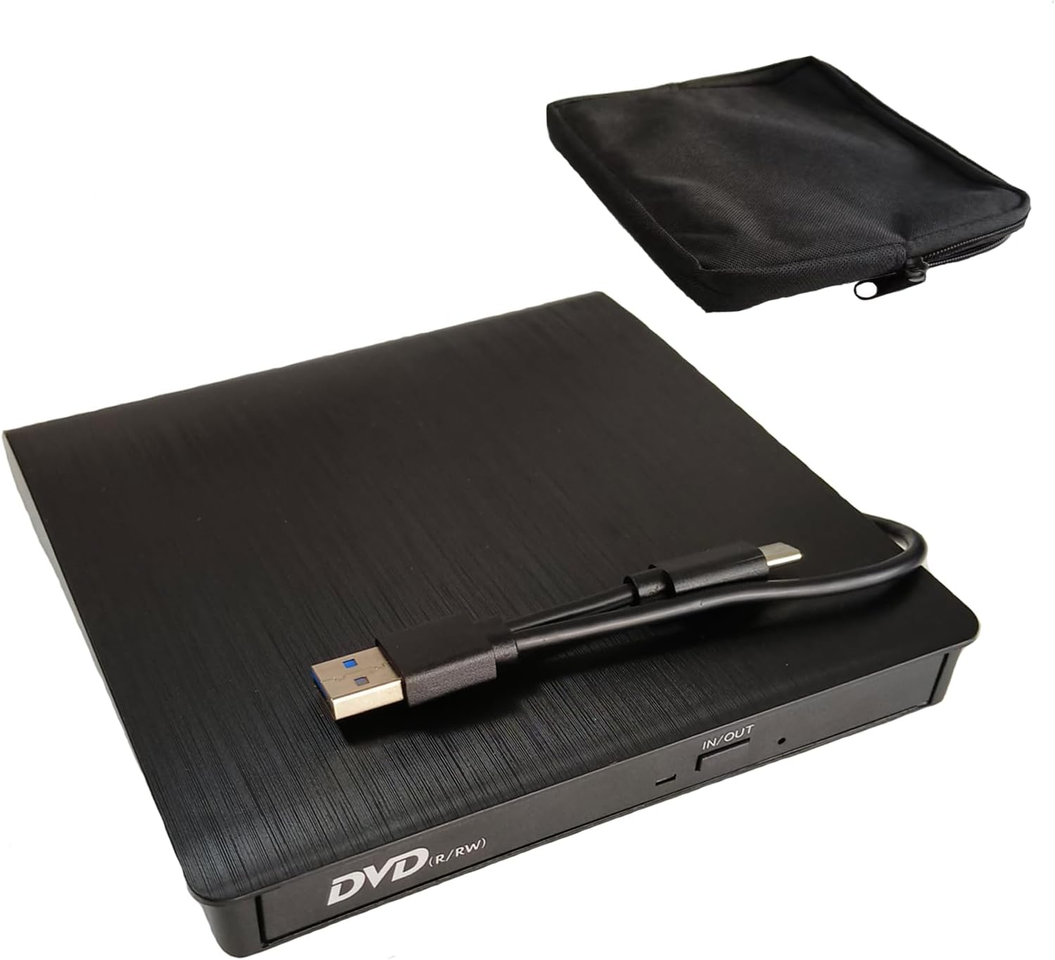 Amazon.com: TSKHUEINOG External CD DVD +/-RW Drive USB 3.0 & USB-C with ...