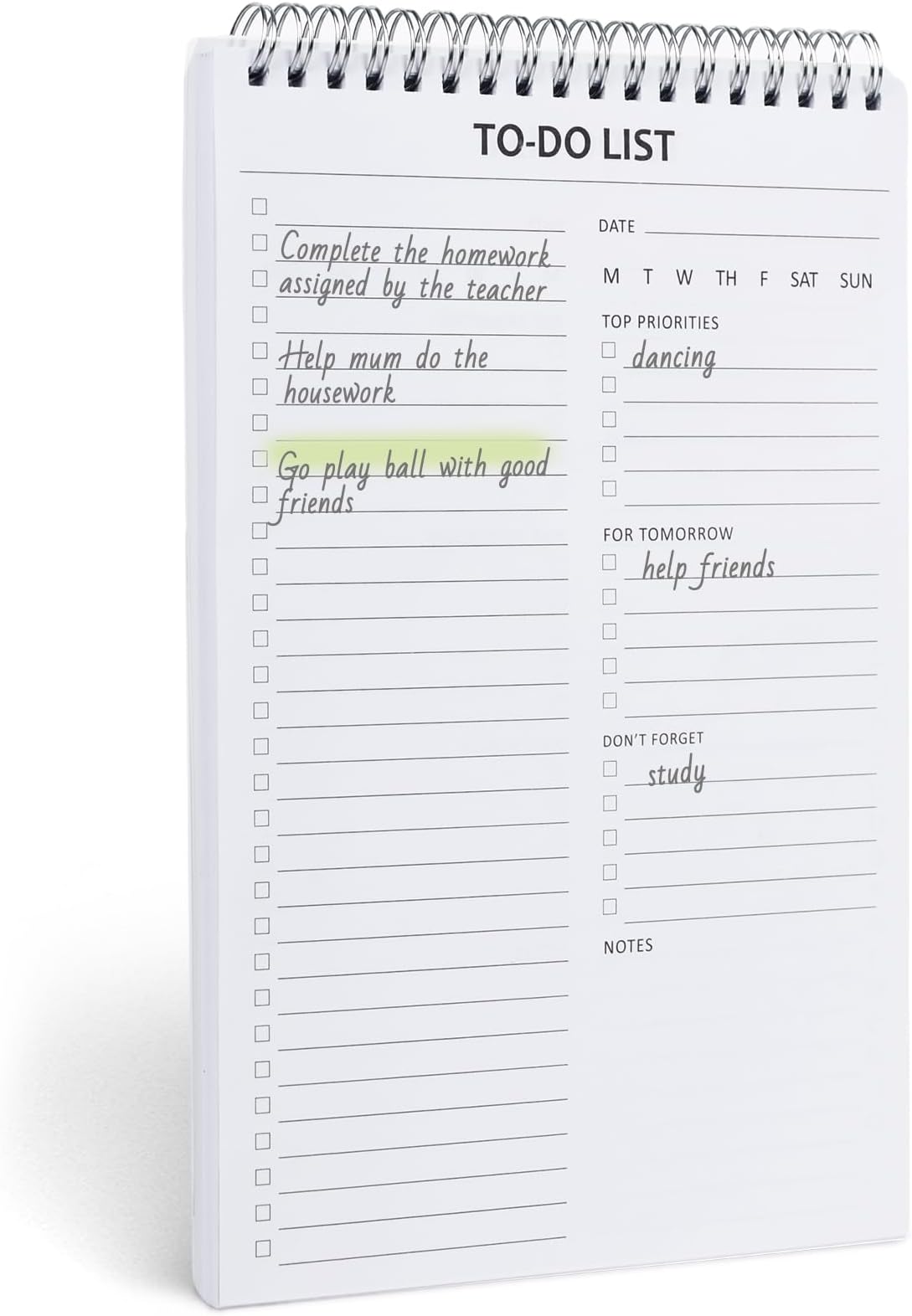 Amazon.com : Koogel To Do List Notepad, 6.5 x 10 Inch Planner Notebook ...