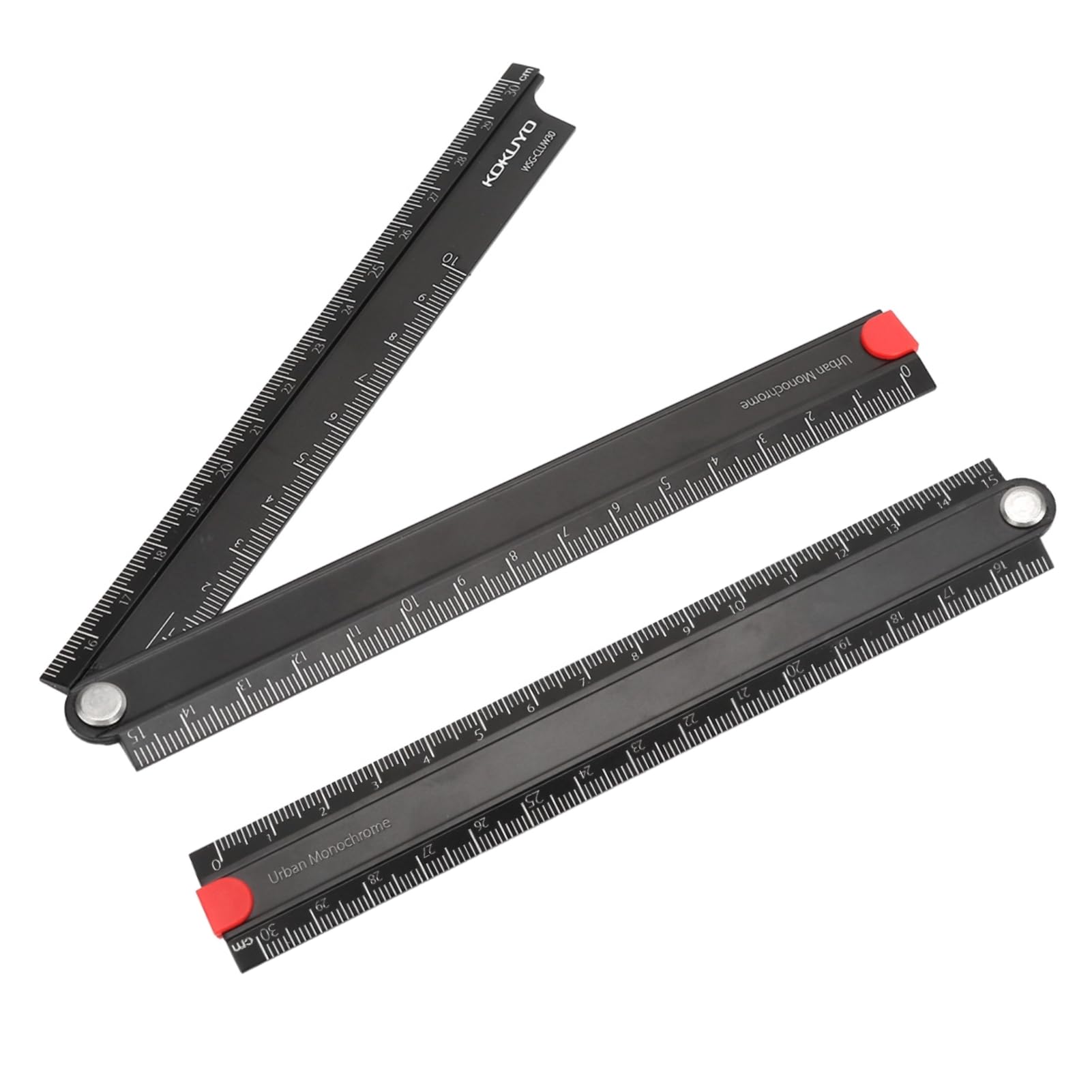Metal Foldable Ruler 30cm, Ruler 90 ° Folding Aluminum Angle Ruler 0 ...