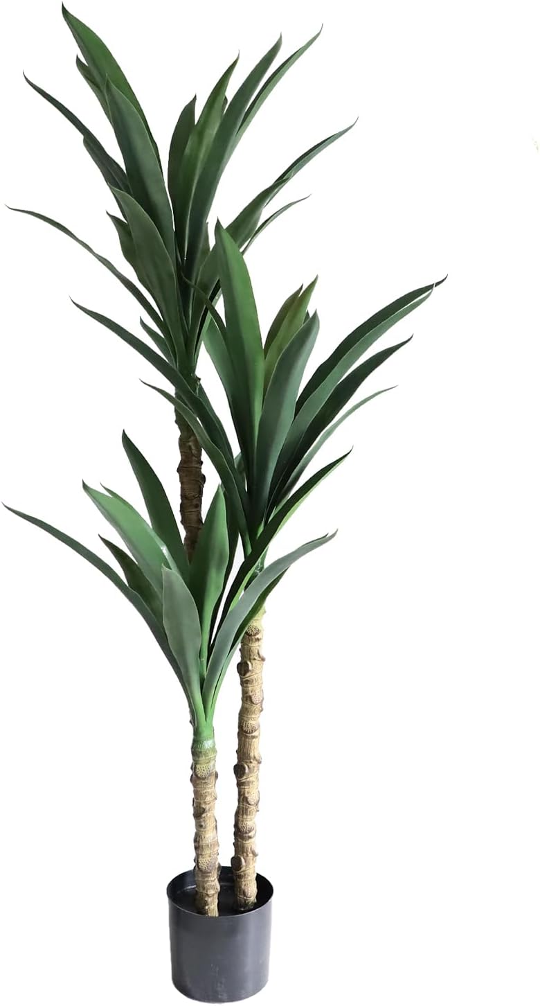 Amazon.com: AOKIIE 6FT Artificial Tree Faux Agave Plant Indoor, Tall ...