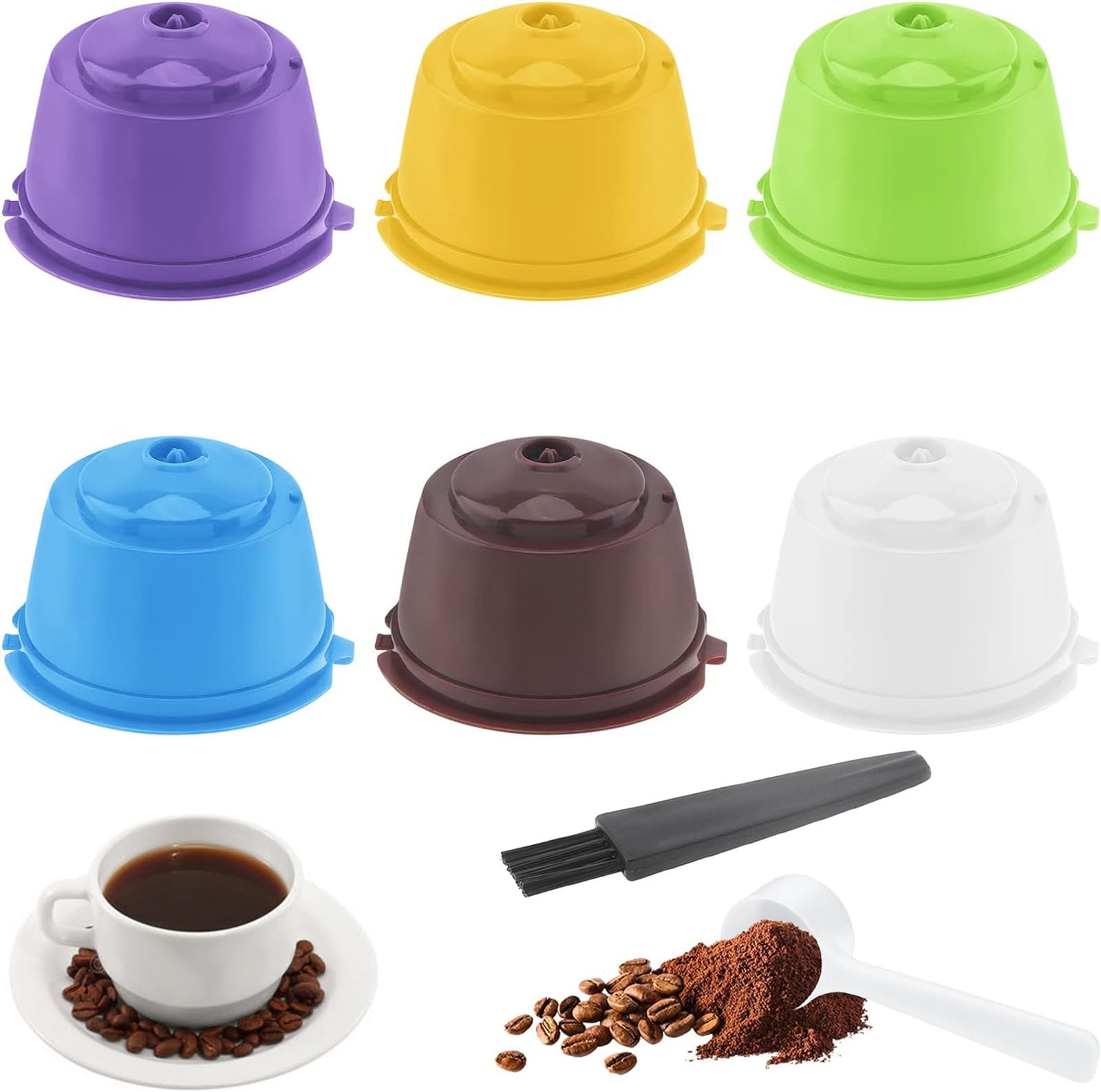 Amazon.com: Reusable Coffee Capsule Filters 3Pcs, Colorful Coffee ...
