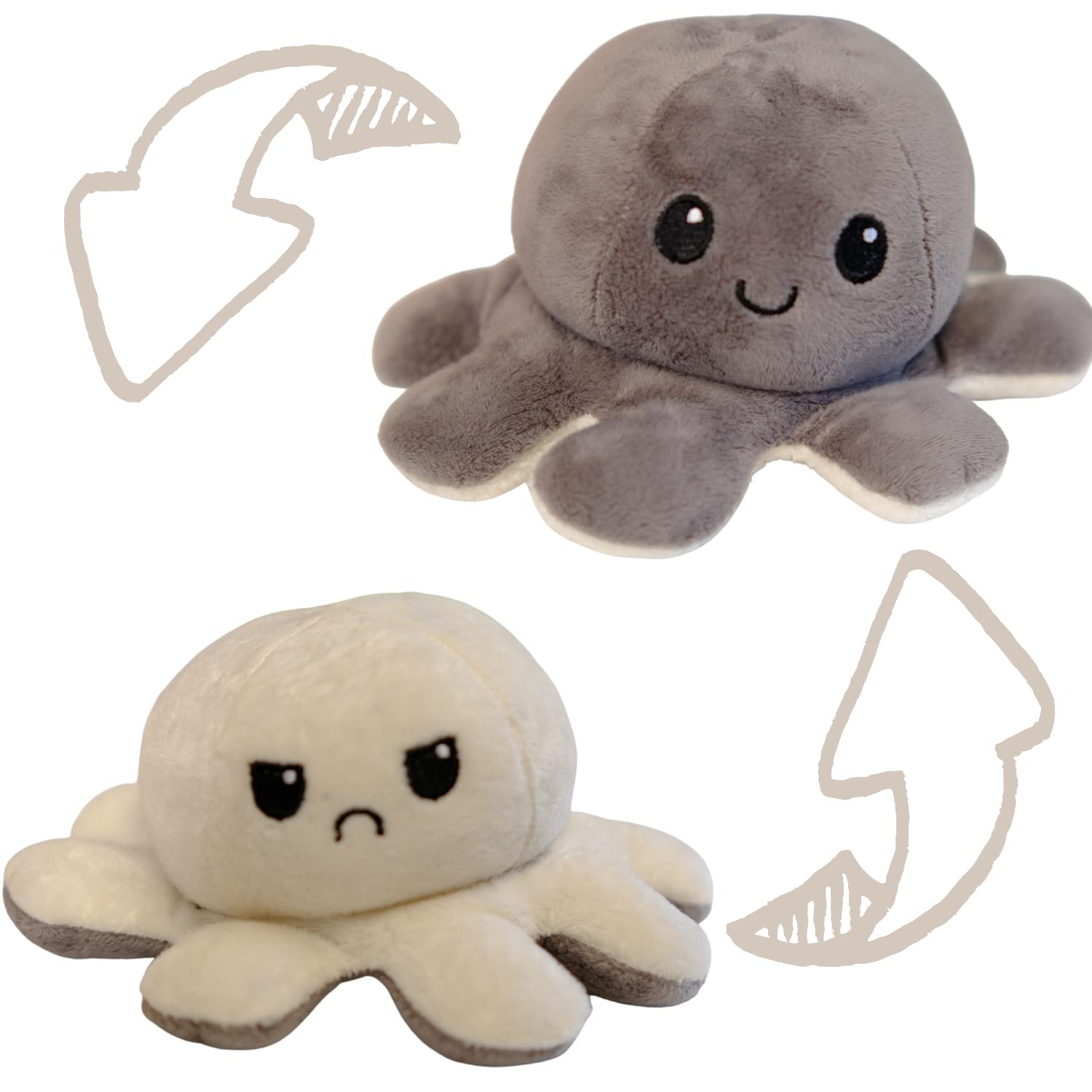 Halle P Reversible Octopus Plush Soft Cute And Cuddly Octopus ...