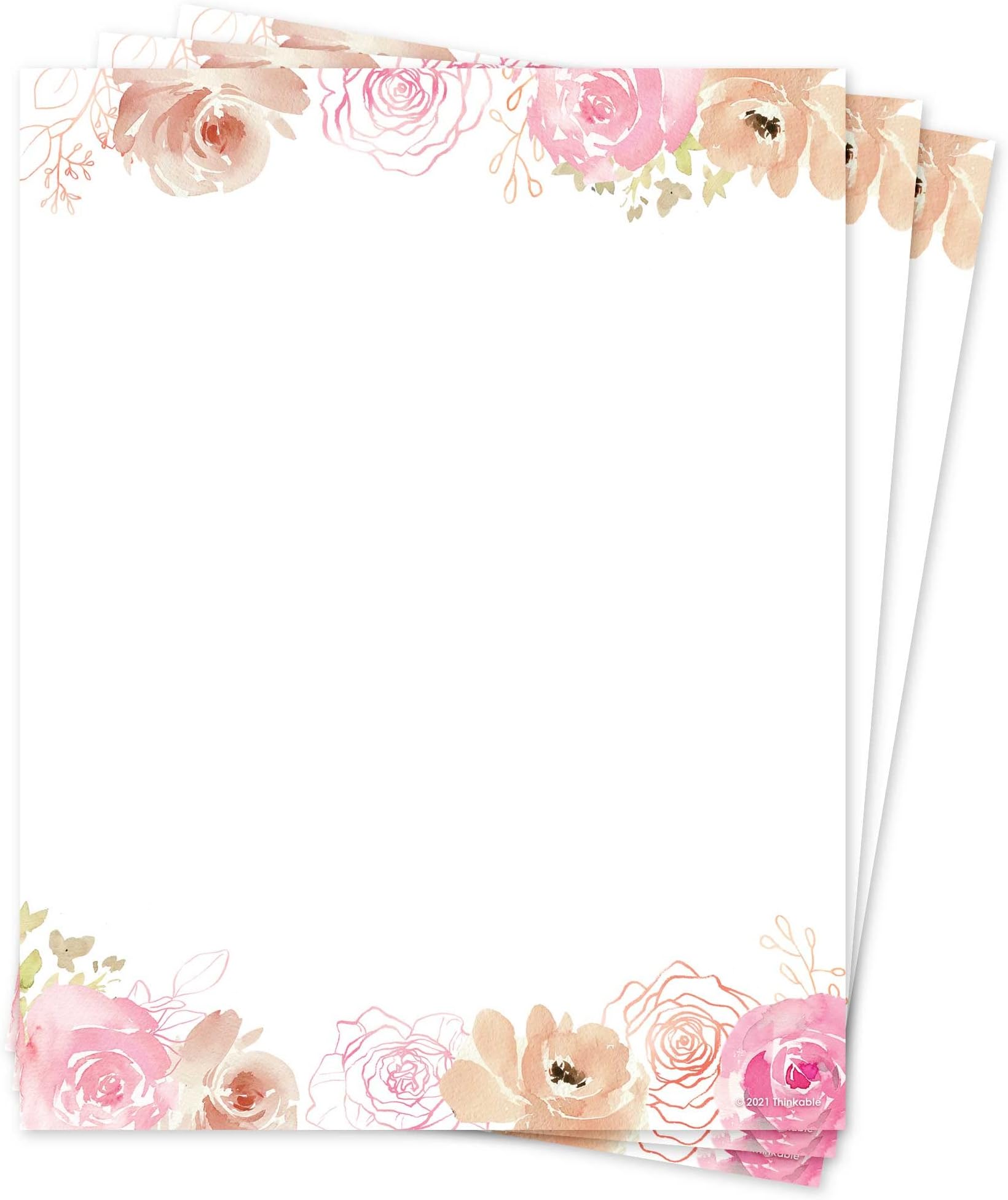 Amazon.com : BARKER CREEK Designer Computer Paper, Neon Flower Power, 8 ...