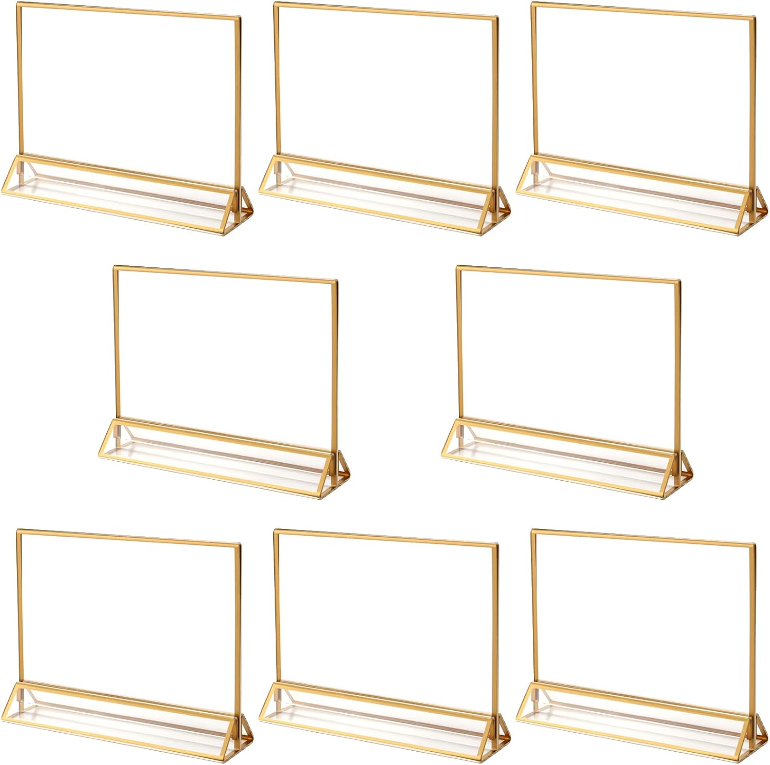 Amazon.com: HAKZEON 8 PCS 6 x 4 Inch Horizontal Acrylic Gold Sign ...