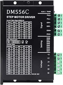 DM556C Metal Housing Stepper Motor Driver DM542 Pulse Replacement 5/24 Universal stepper motor ...