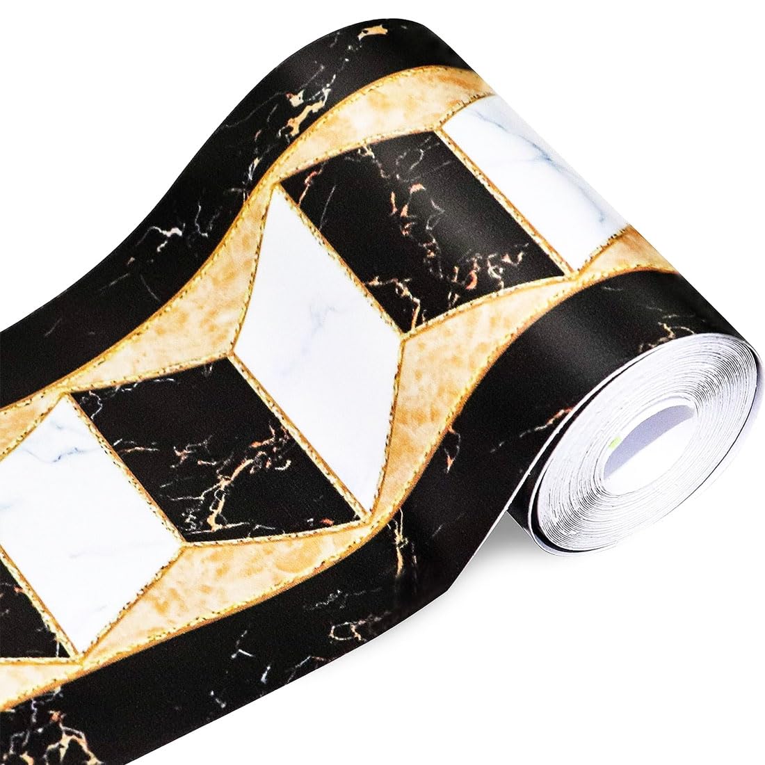 GKKBUFF Modern Geometric Wall Covering PVC Wallpaper Border Borders ...