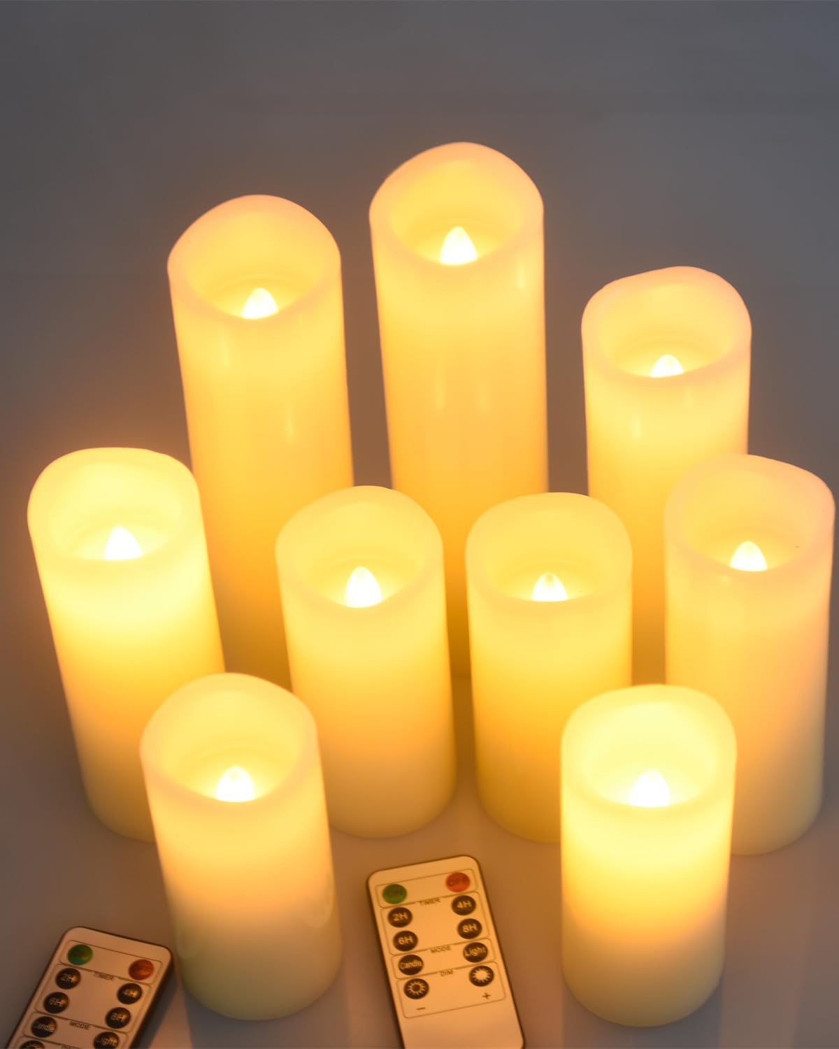 VETOUR Flameless LED Electric Candle: Pack of 9 Battery Operated Fake ...