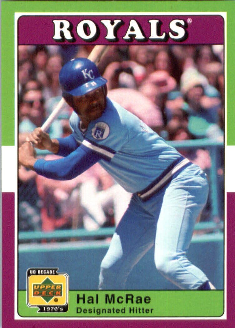 2001 UD Decade 70's Baseball Card #30 Hal McRae Kansas City Royals at ...