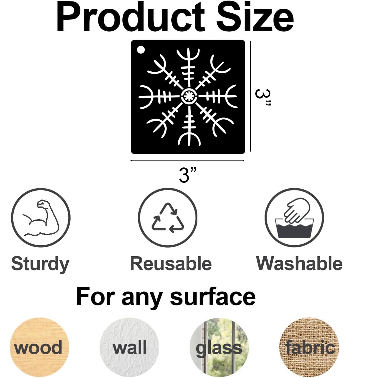 Snapklik.com : Viking Stencils For Painting 3inch Reusable Runes ...