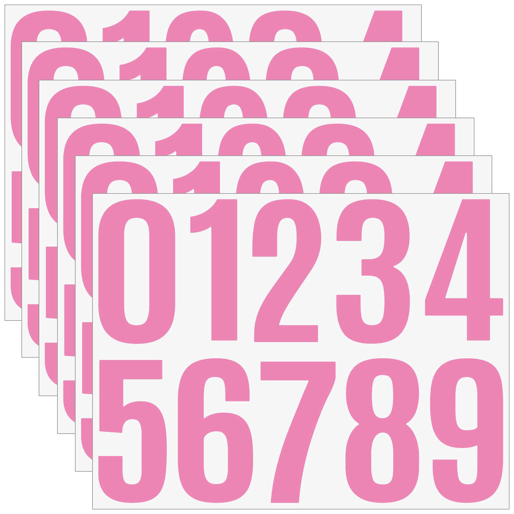 Amazon.com: 4 inch Large Vinyl Number Stickers,6 Sheets Mailbox Numbers ...