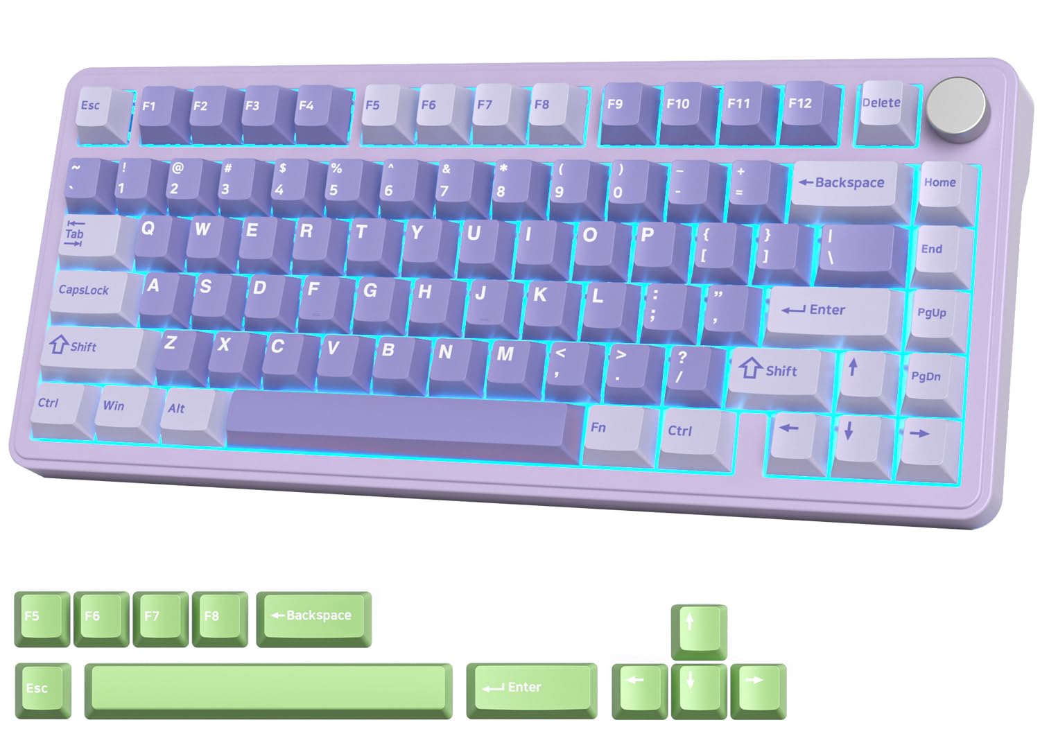 Fogruaden M75 Wireless Creamy Keyboard 75% Mechanical Gaming Keyboard ...