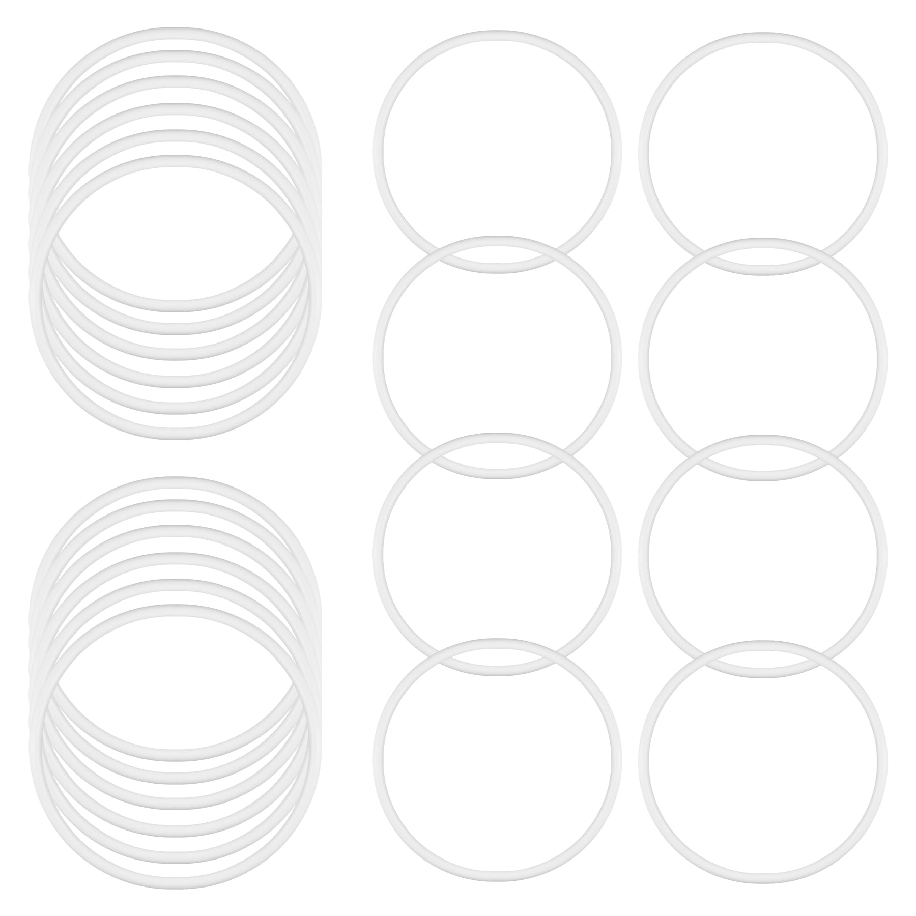 Amazon.com: Framendino, 20 Pack 5 Inch Plastic Rings Hoops Ring Craft ...