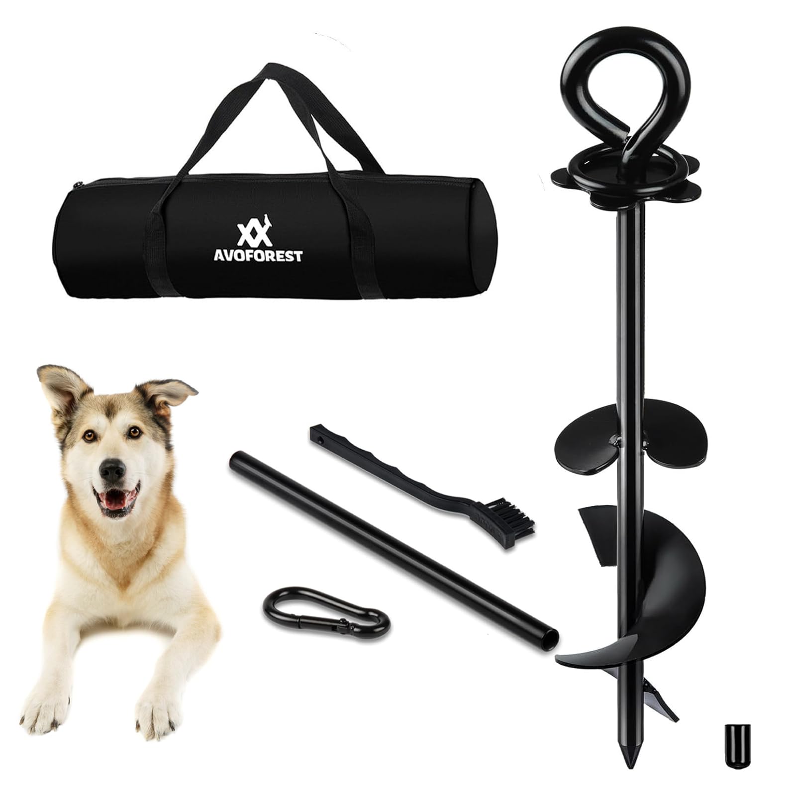 Amazon.com: AVOFOREST Dog Tie Out Stake, Dog Anchor for Large Dogs up ...