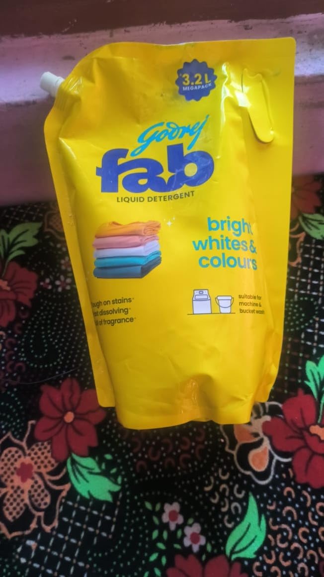 Godrej Fab Liquid Detergent Refill Pouch for Machine & Hand Wash - 1L ...