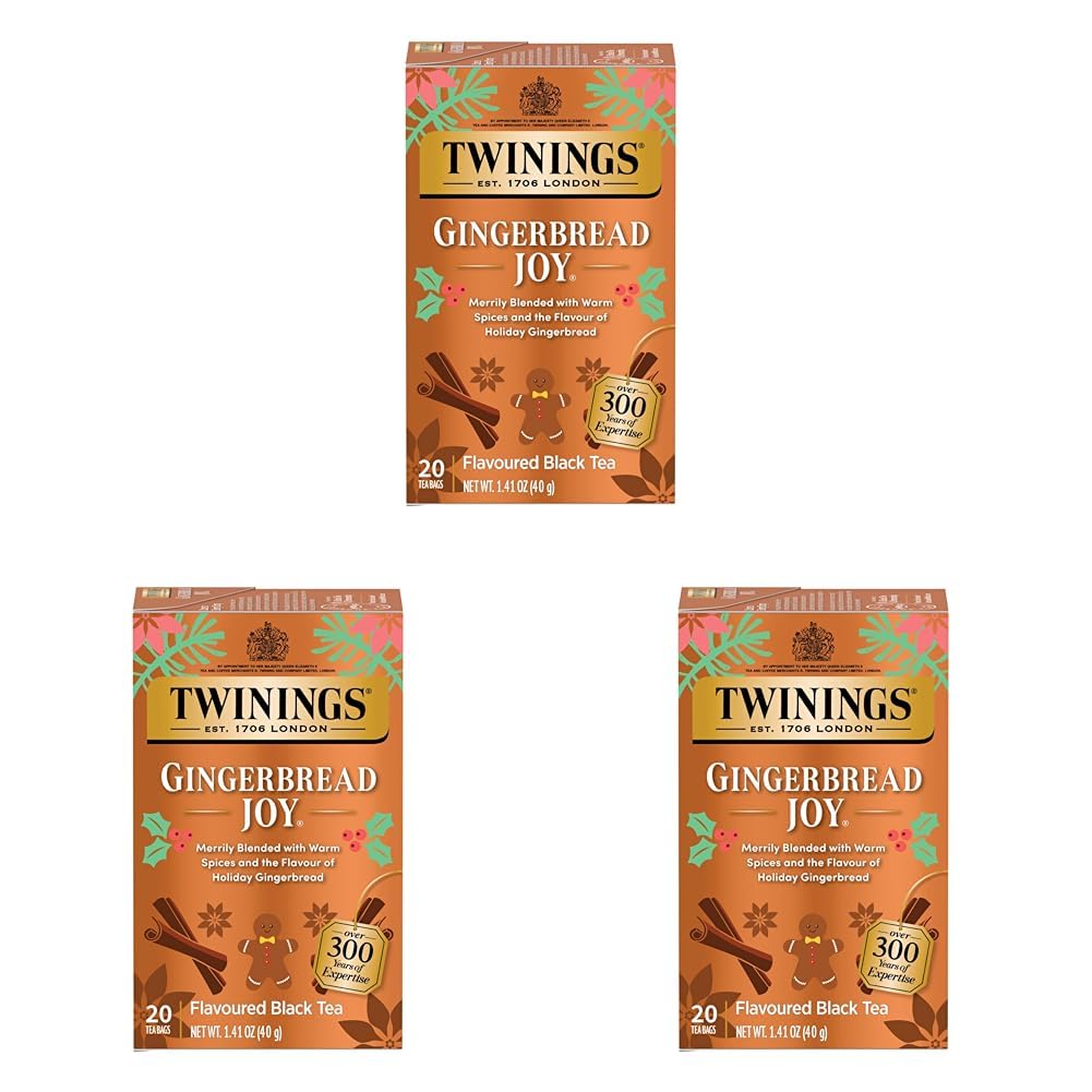 Amazon.com : Twinings Gingerbread Joy Black Tea Individually Wrapped ...