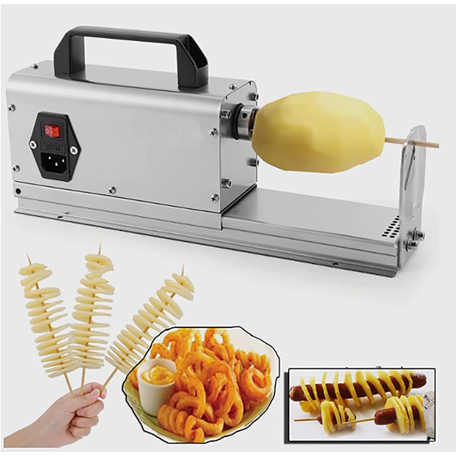 Amazon.com: Potato Tower Machine, 40W Electric Tornado Potato Slicer, 3 ...