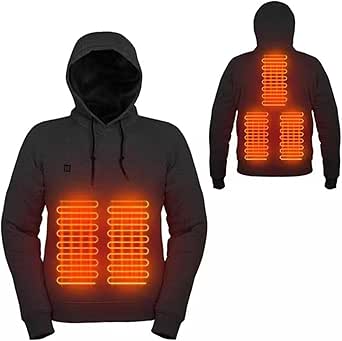 CHICTEX Heated Hoodies Unisex,Heated Sweatshirt Pullover Hoodie Men ...