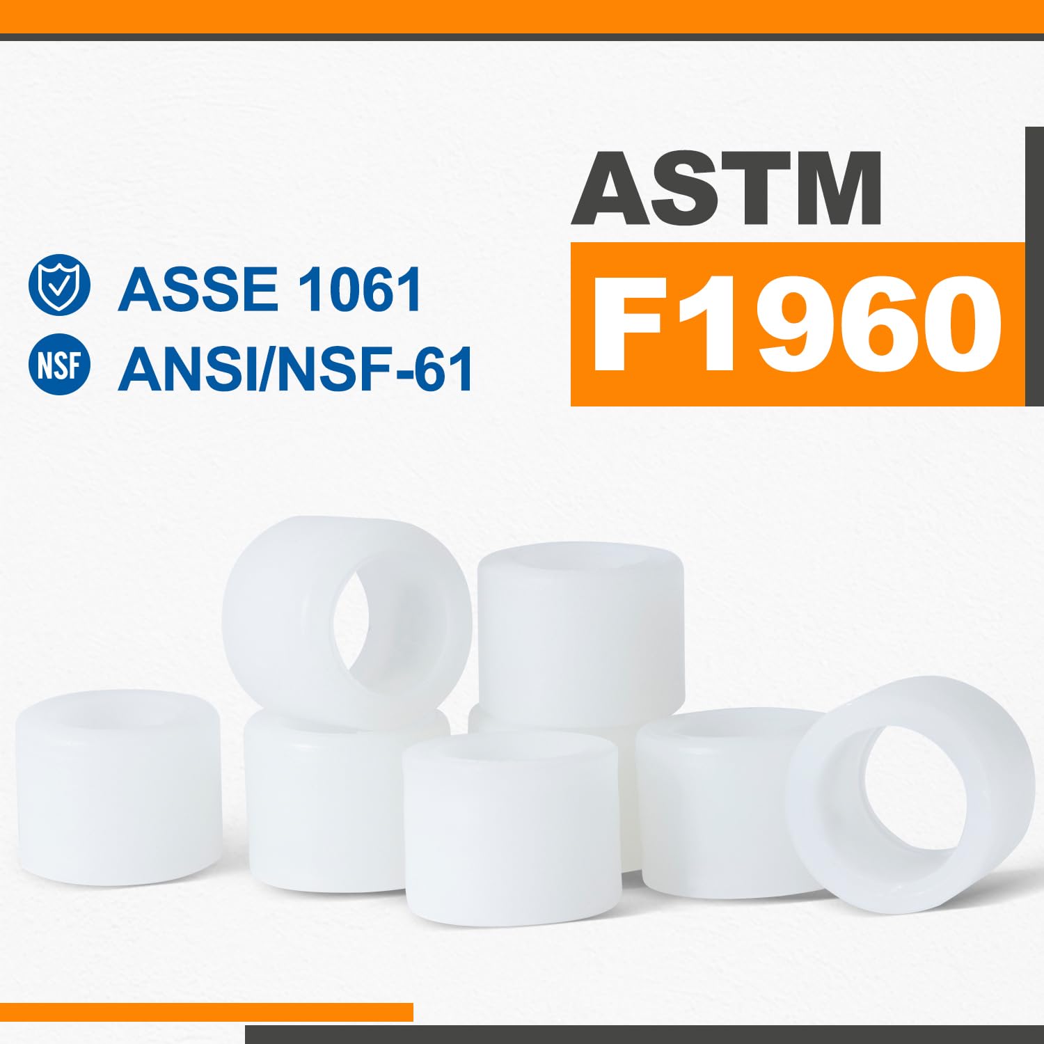 Snapklik.com : (120 Pack) 1/2 Inch PEX-A Expansion Rings, Plastic F1960 ...