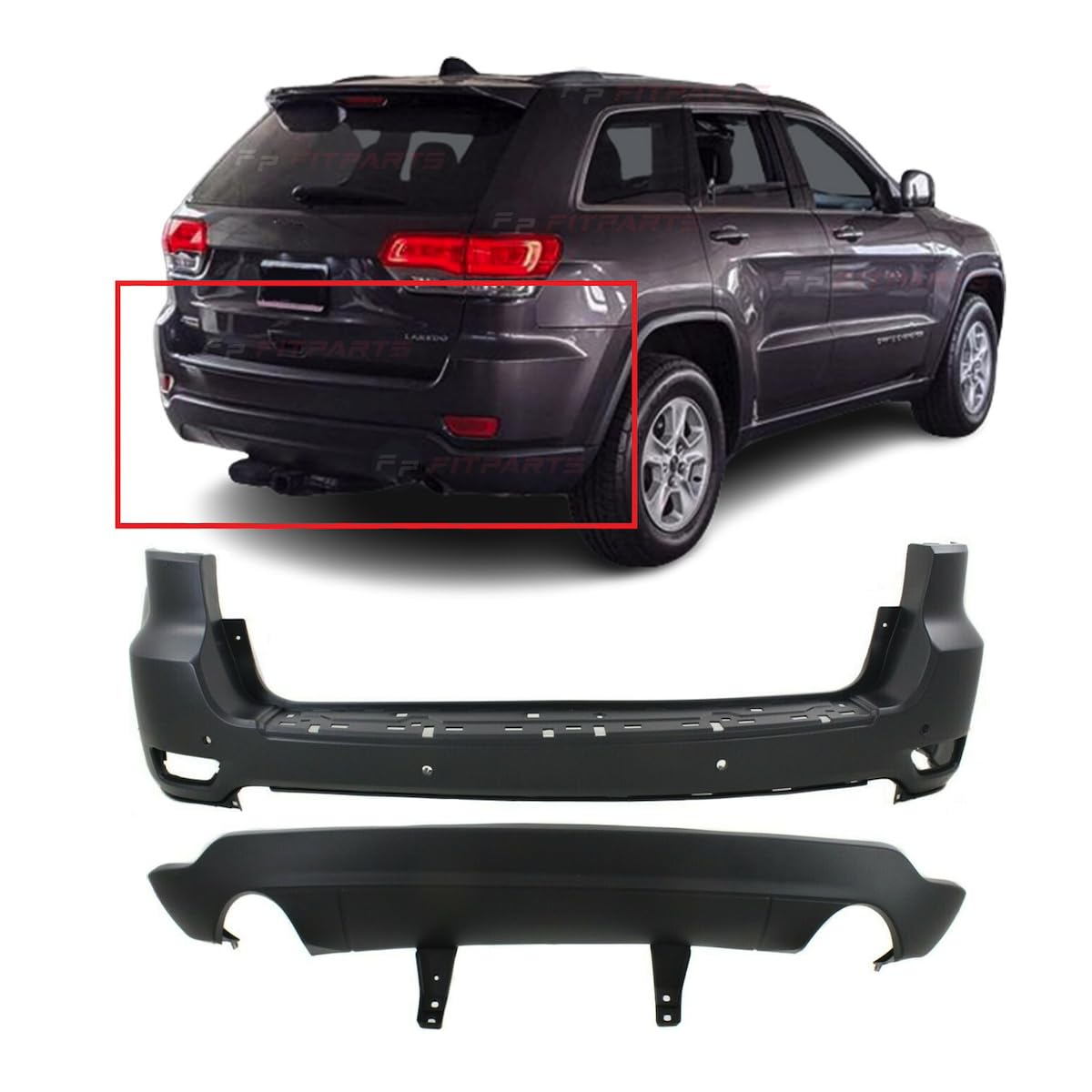 Amazon.com: FitParts Compatible with Rear Bumper Covers Kit 2014 2015 ...
