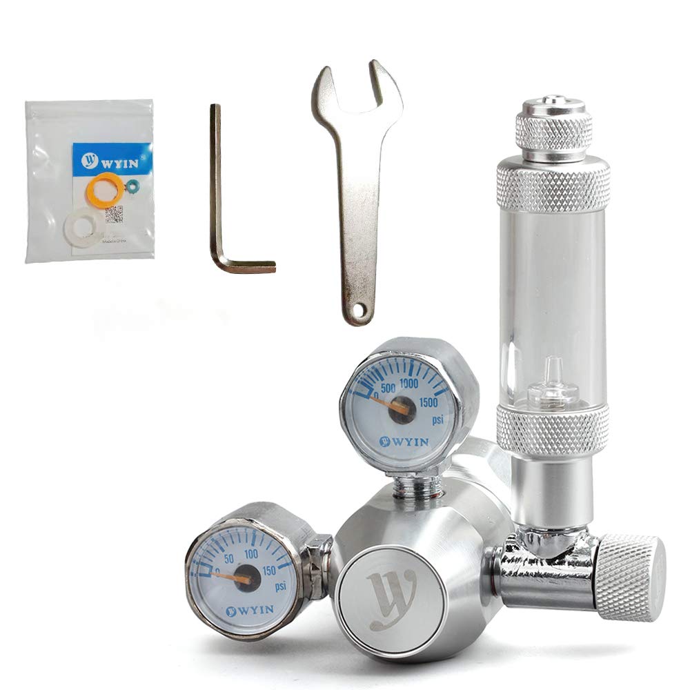 Buy Aquarium CO2 Regulator CO2 Pressure Regulator Double Pressure Gauge ...