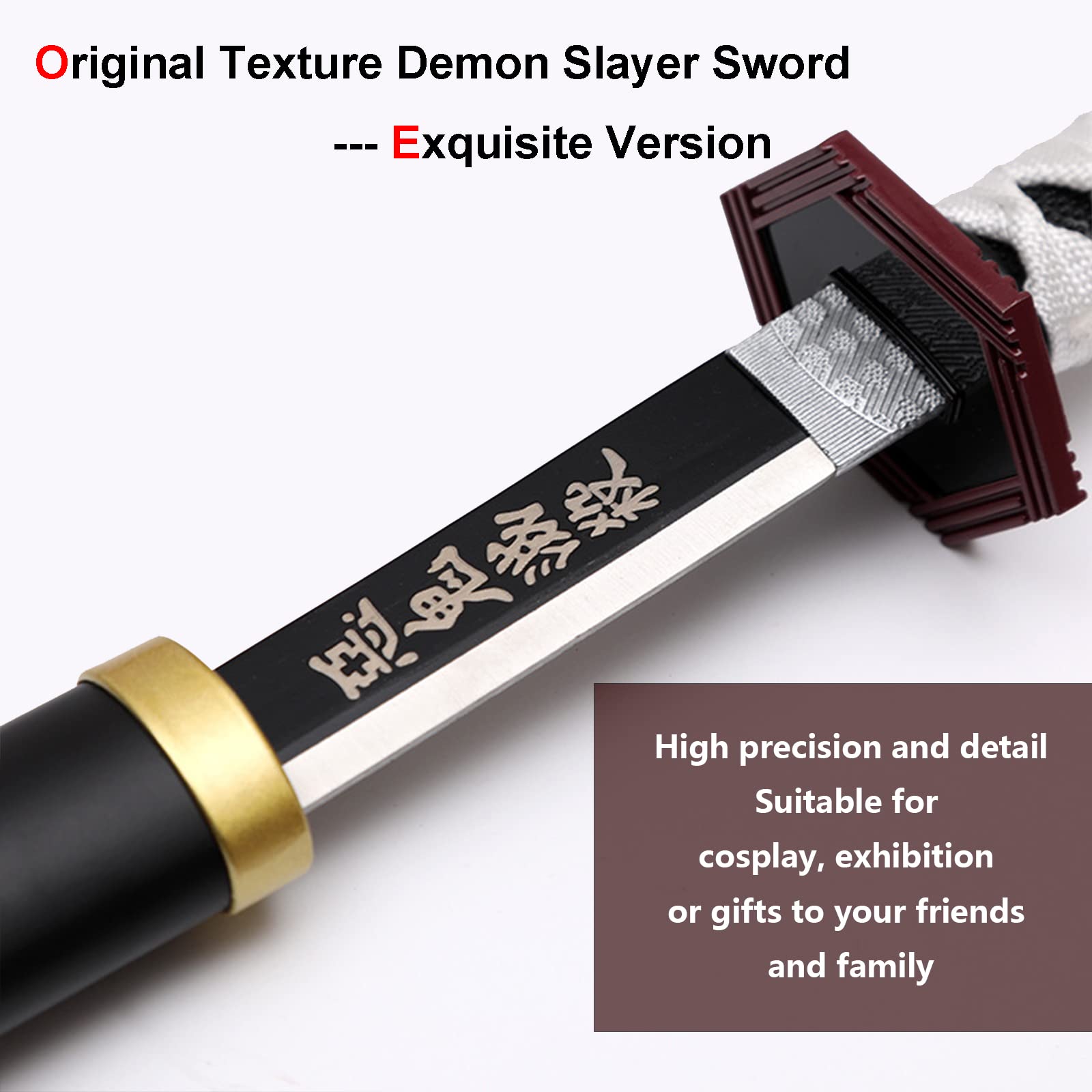 Buy CAITOU Demon Slayer Sword Real Japanese Anime Cosplay Swords ...