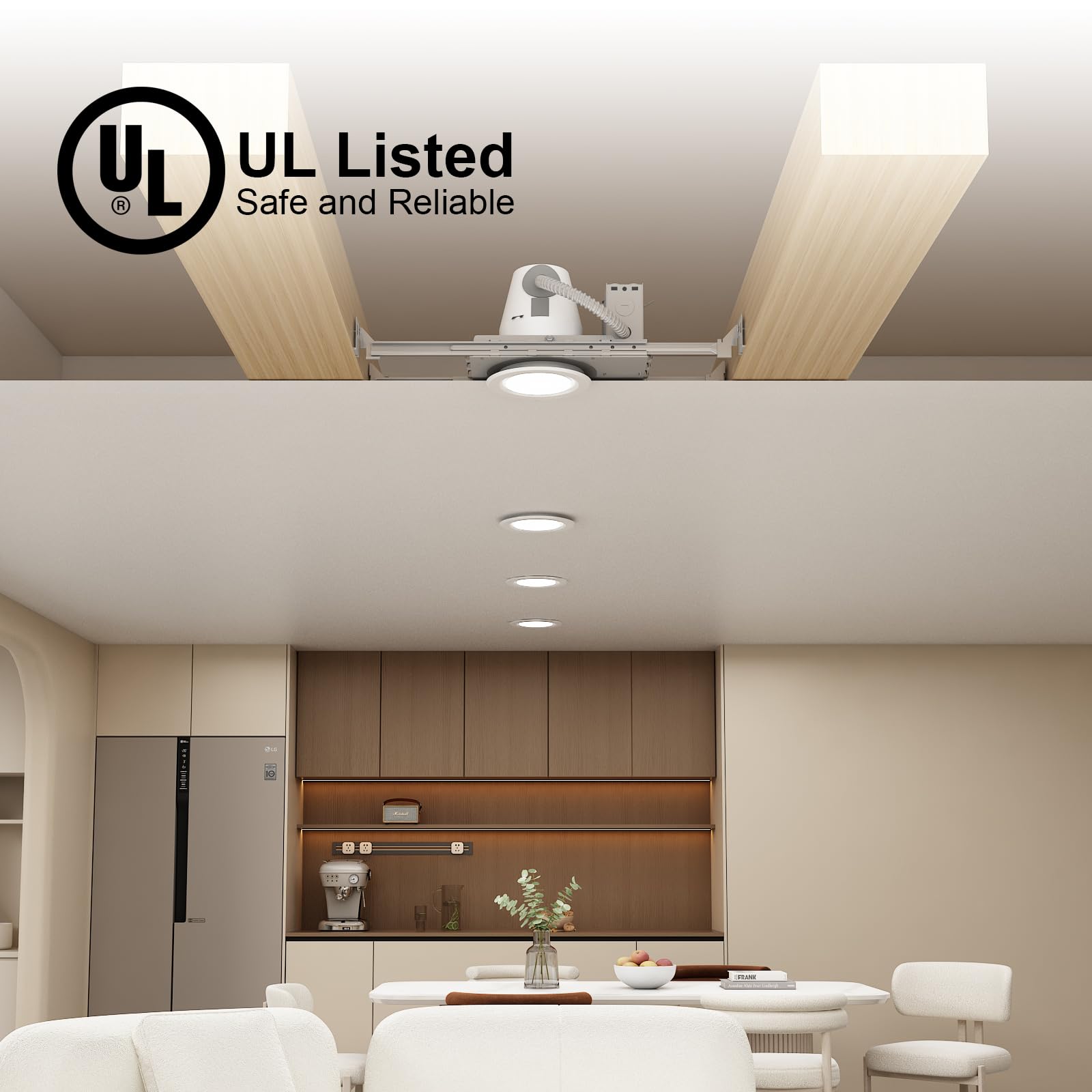 Snapklik.com : LUMINOSUM 4 Inch New Construction Recessed Can, IC Rated ...