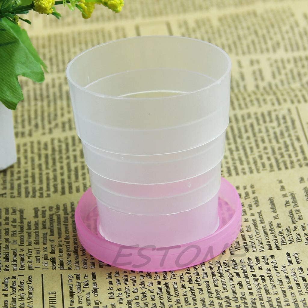Amazon.com: DPWOUM Portable Plastic Retractable Folding Cup Telescopic ...