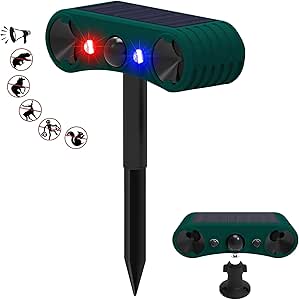 Amazon.com: QXMH Solar Indoor&Outdoor Motion Sensor Alarm-129dB Loud Siren Noise Maker, 4 Modes ...