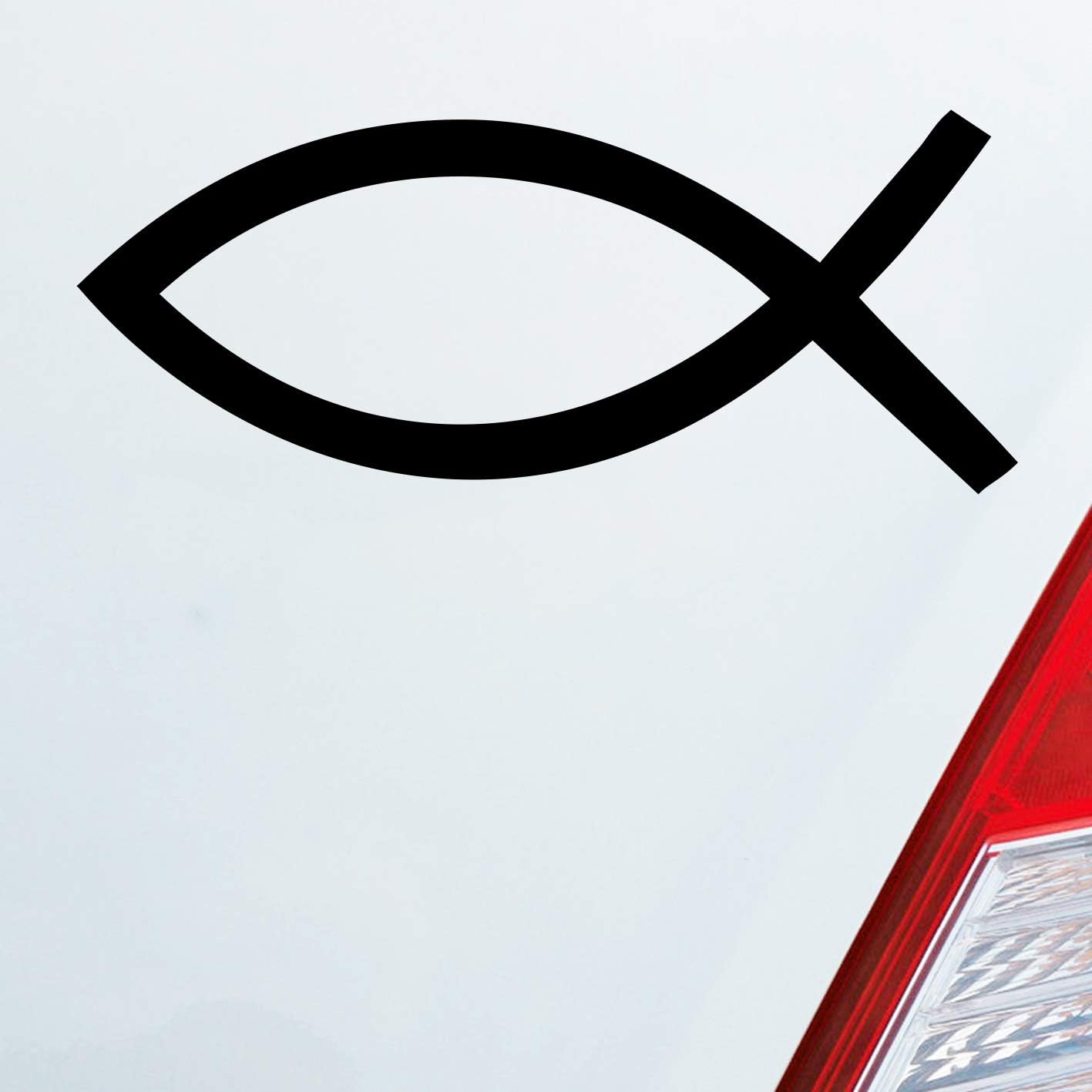 Hellweg Druckerei Bil klistermærke kirke kirke fisk symbol Jesus gud ...