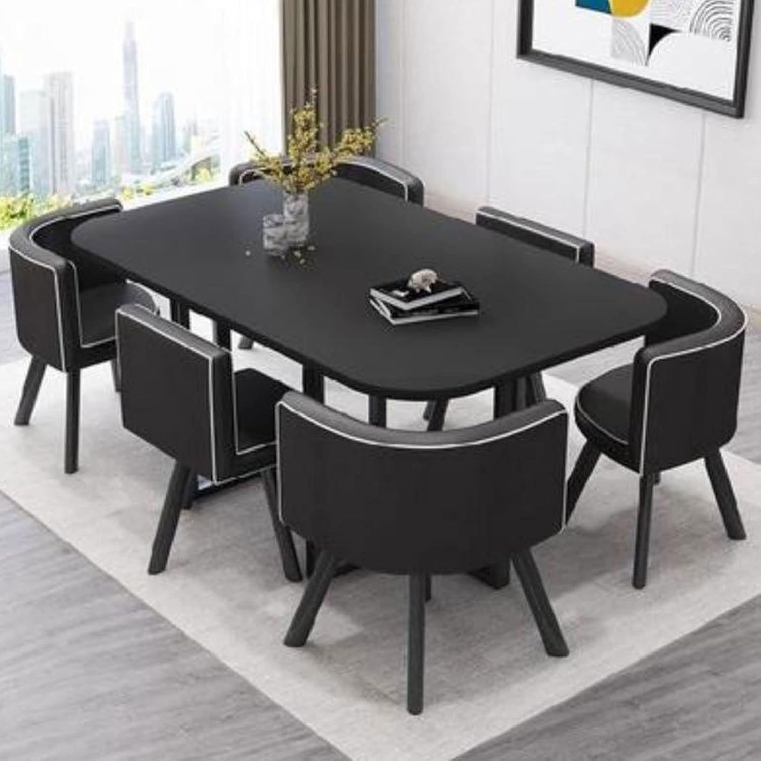 Amazon.com - TKAJXXM Kitchen Dining Table Set for 6, 7 Piece Dining ...