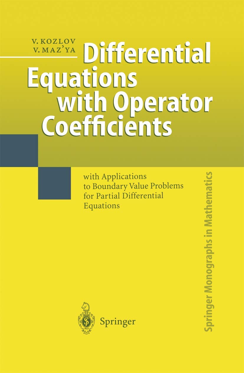 Amazon.com: Differential Equations with Operator Coefficients: with Applications to Boundary ...