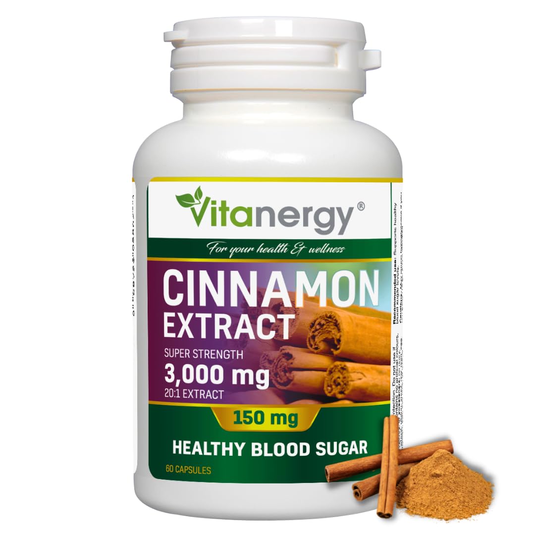 Vitanergy Super Strength Cinnamon Extract-Proudly Made in Canada-20:1 ...
