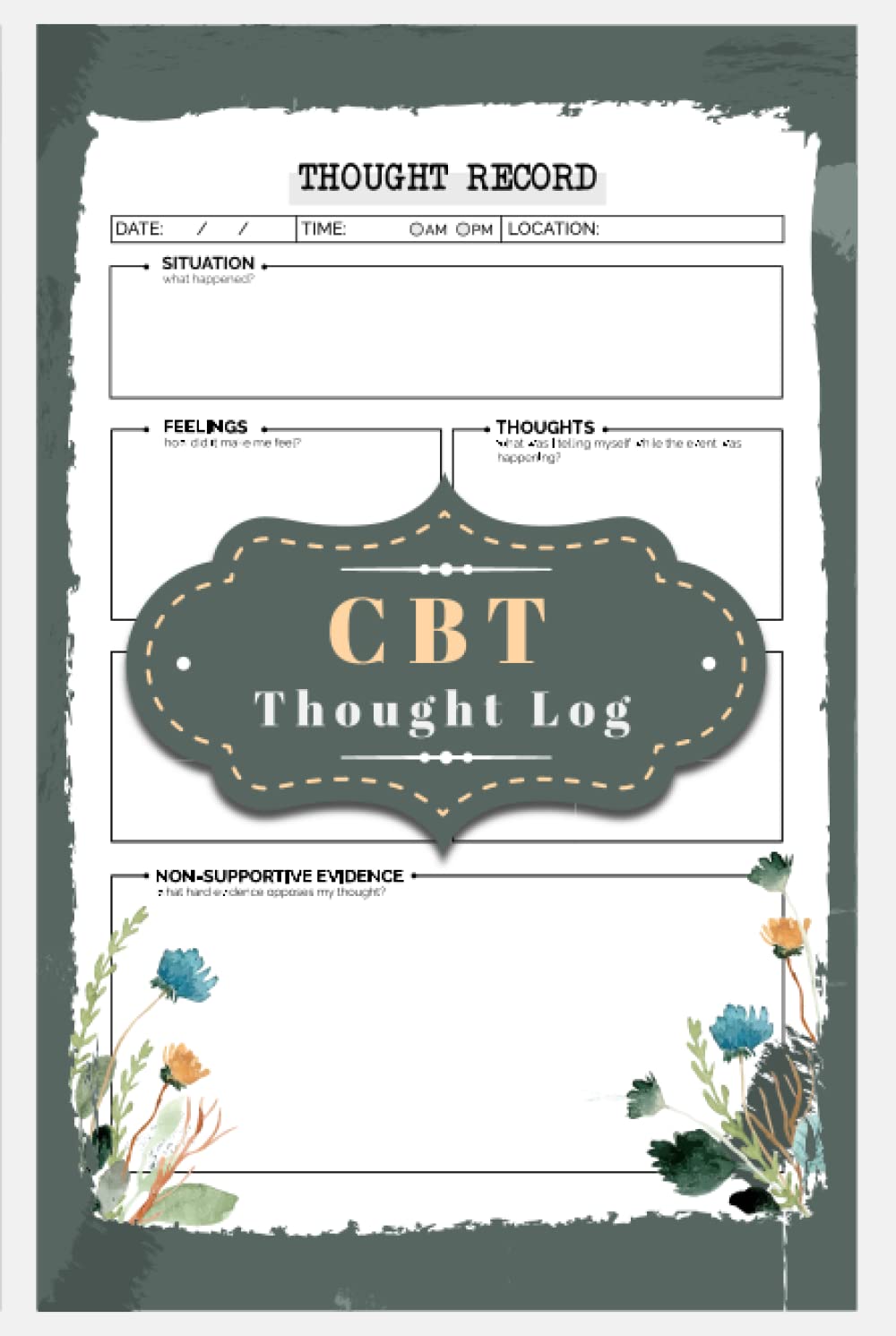 Cbt Thought Log Thought Record Worksheets For Cognitive Behavioral ...