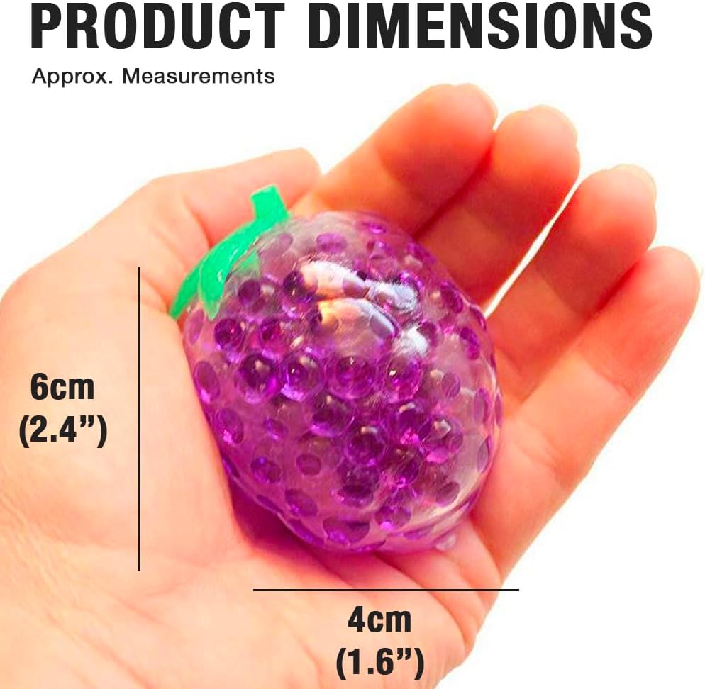 Pack of 3 Squeezy Fruit – Fun Soft Fidget Toys, Stress Relief, Party ...