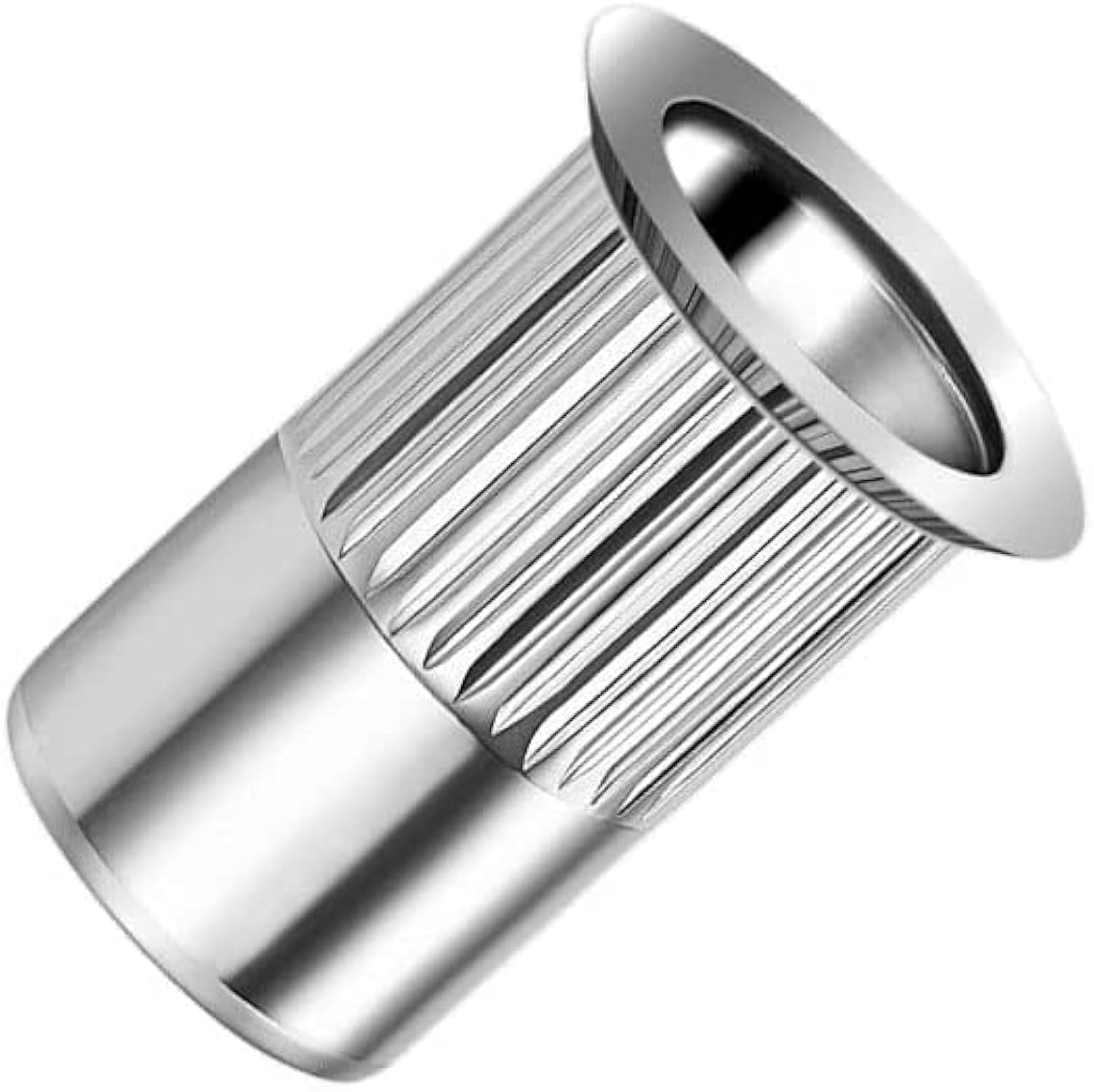 M6 Blind Rivet Nuts, Countersunk Head, Grooved Round Body, Open-ended ...